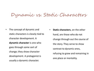 Characters and plot | PPTX