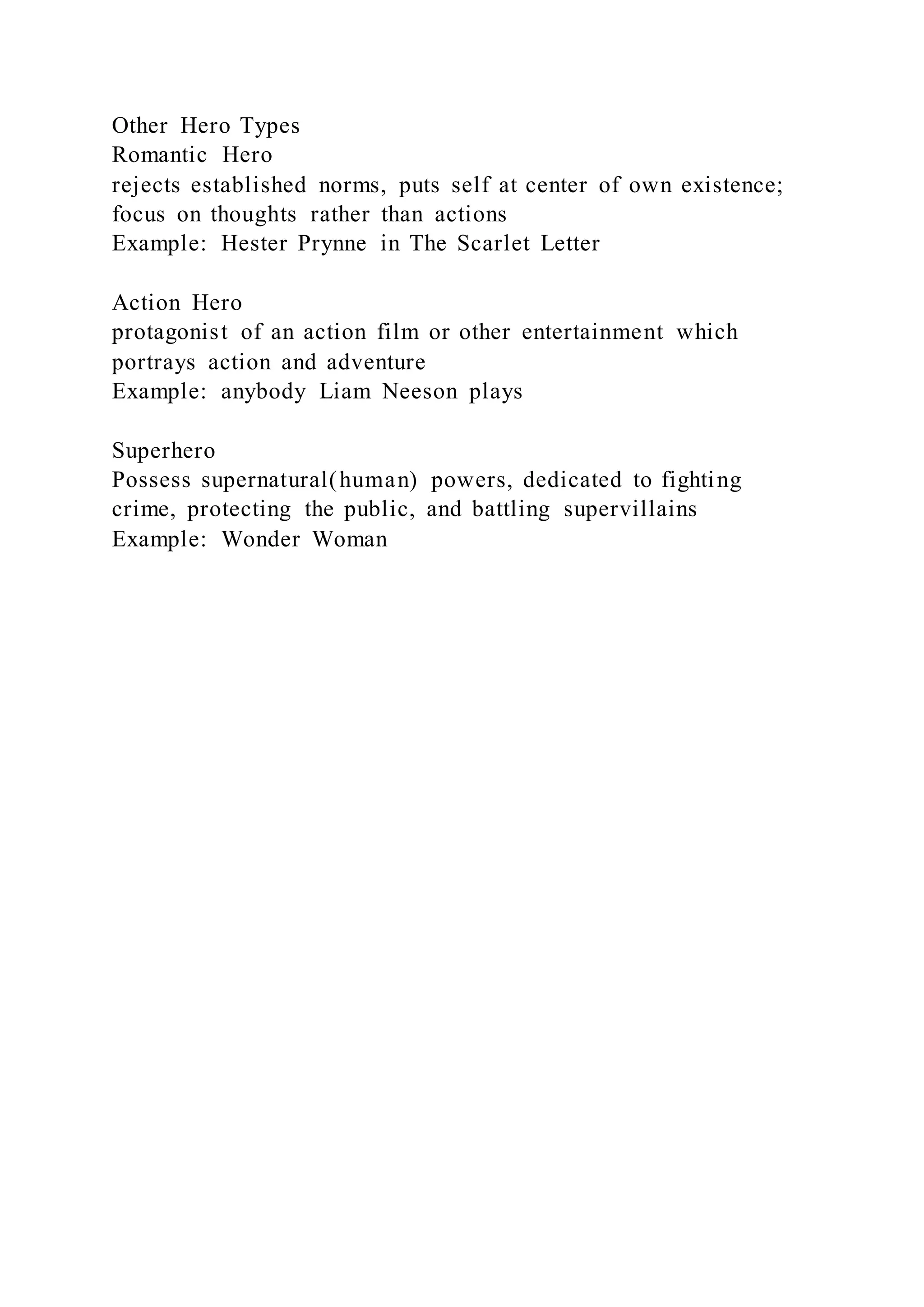 CharactersArchetypes | PDF