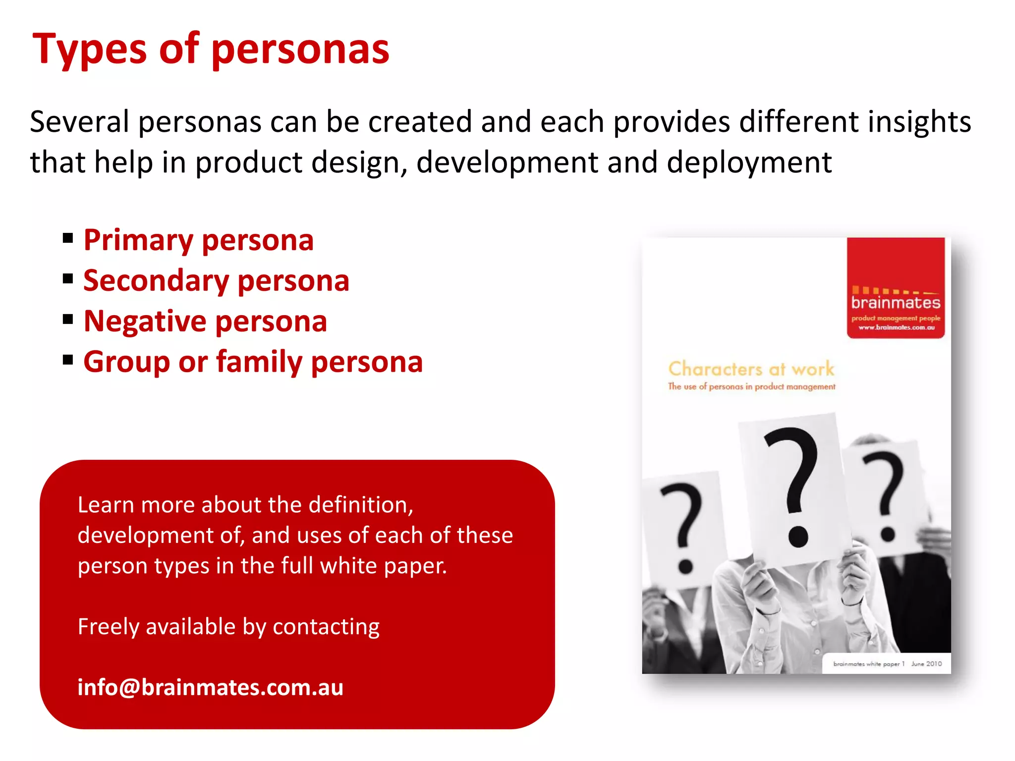 Characters at work - The use of personas in product management ...