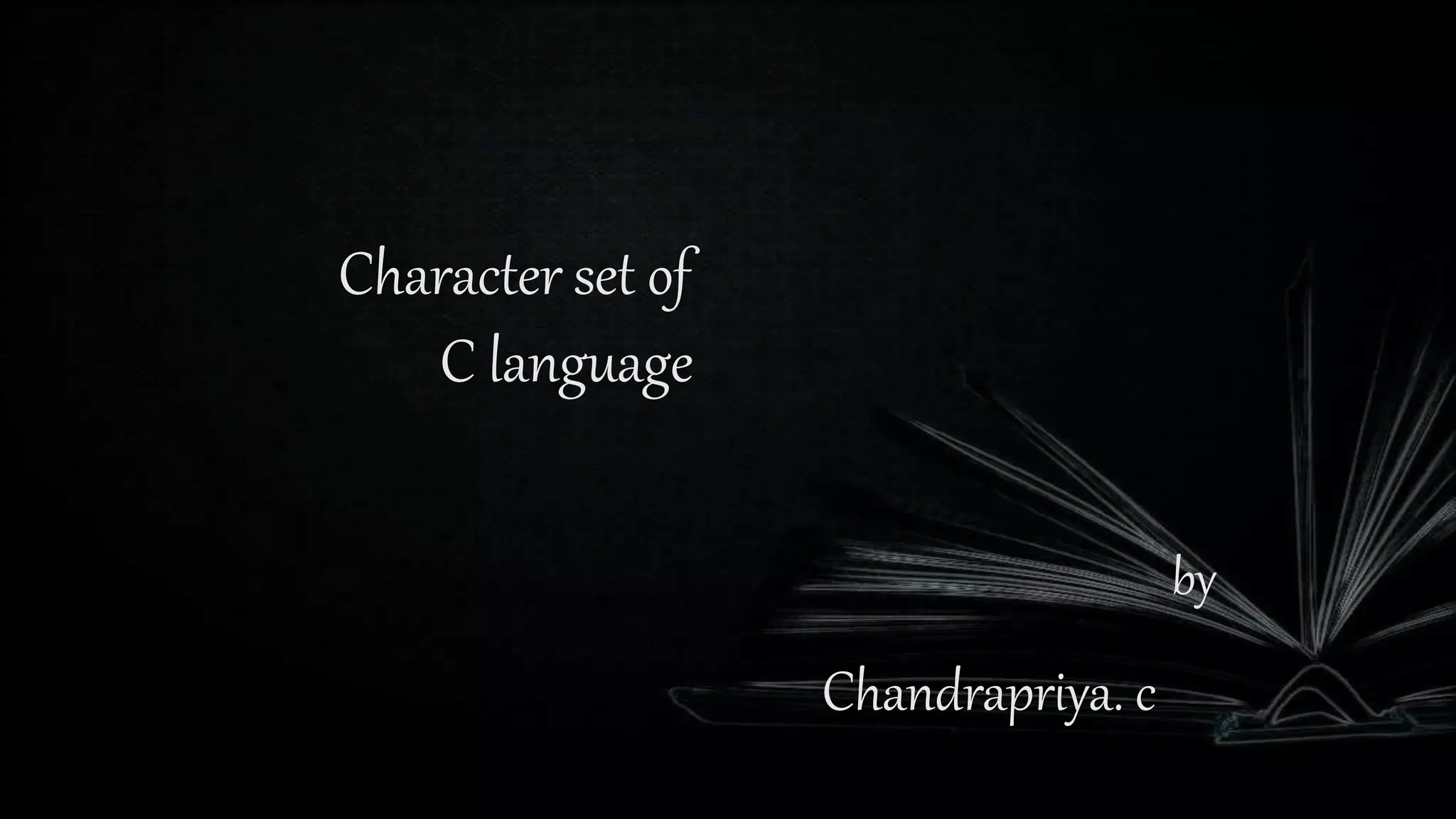 Character Set Of C Ppt 8379