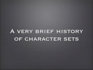 Character sets | KEY