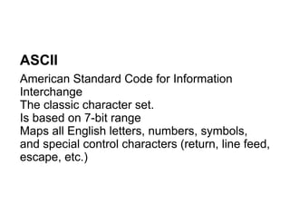 Character Sets | PDF