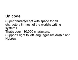 Character Sets | PDF