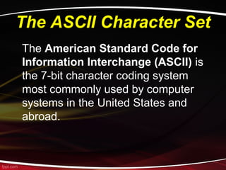 Character sets and alphabets | PPT | Web Design and HTML | Internet