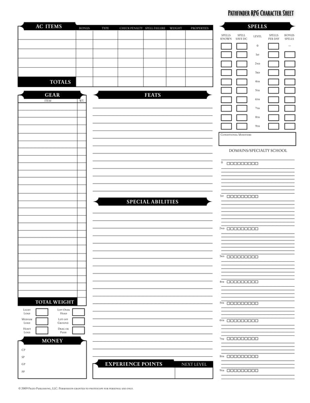Character sheet | PDF
