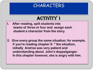 Characters how i met myself | PPTX | Fiction | Books and Literature