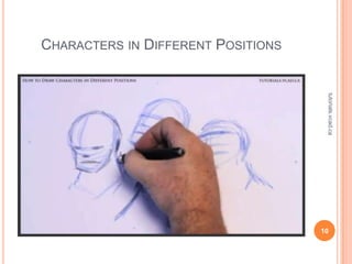 Characters in Different Positions Drawing Tutorial | PPT
