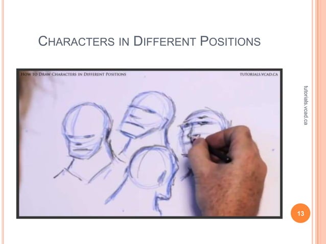 Characters in Different Positions Drawing Tutorial | PPT