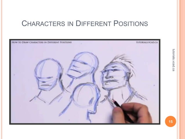 Characters in Different Positions Drawing Tutorial | PPT