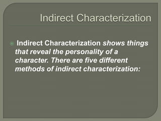 Characters in literature | PPTX