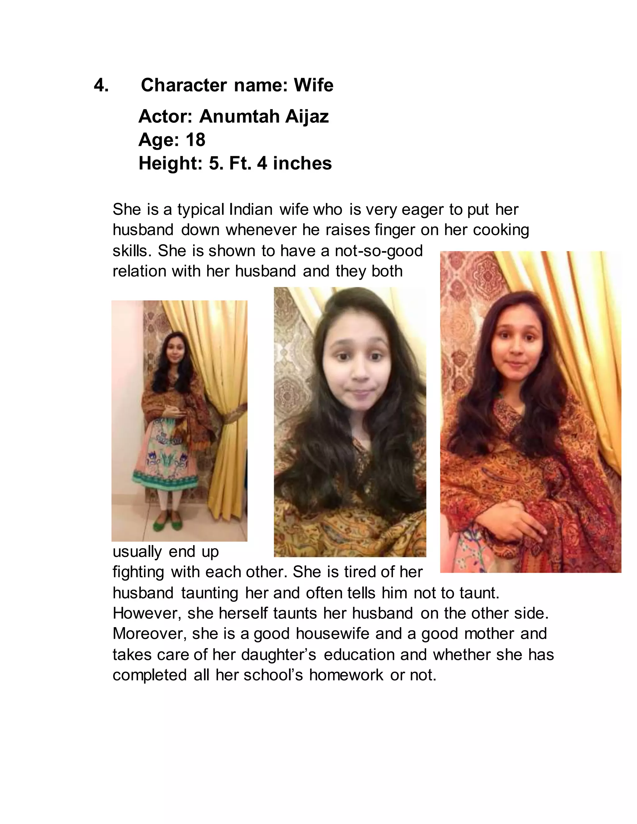 Character Sketches | DOCX