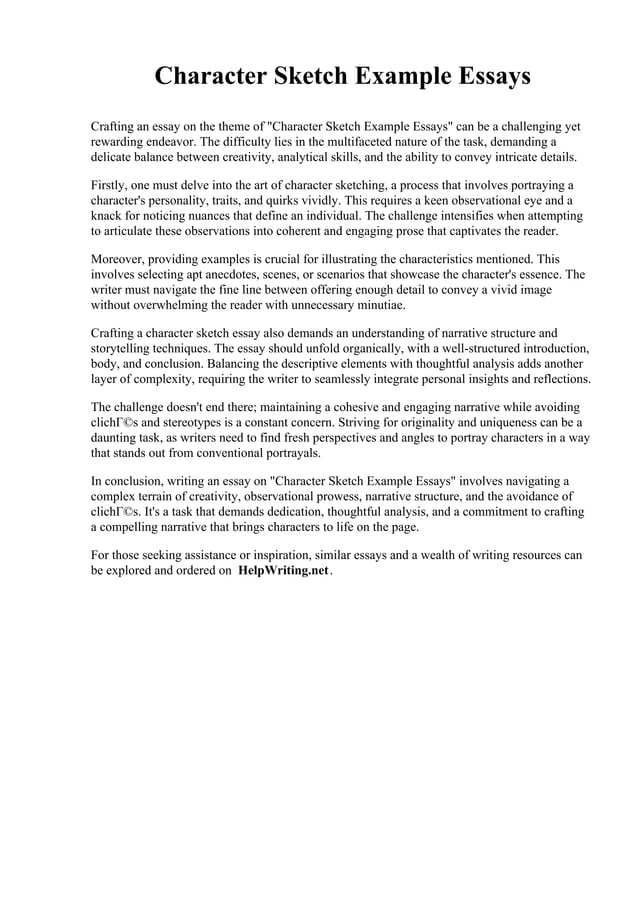 Character Sketch Example Essays.pdf