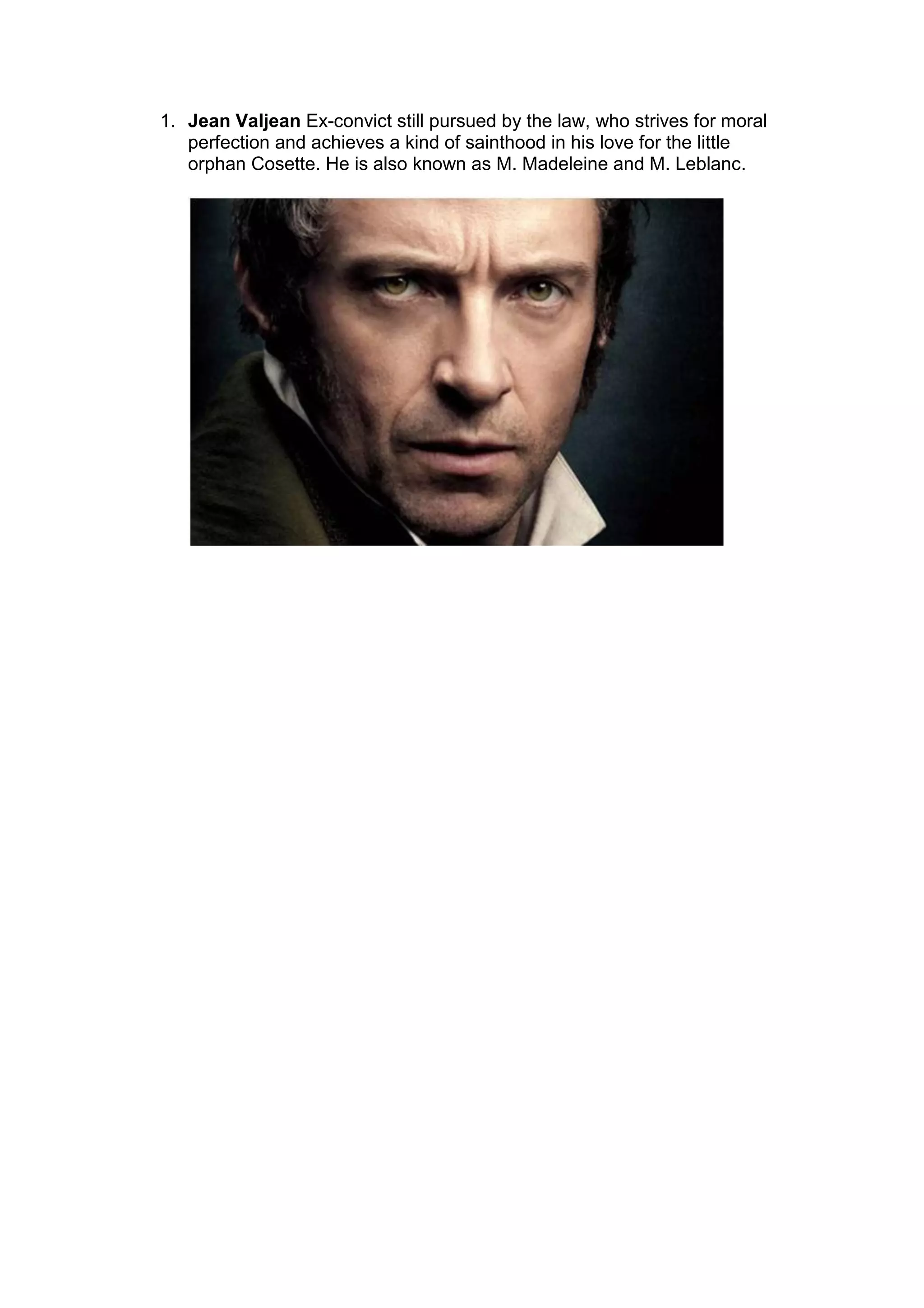 Characters les miserables | PDF