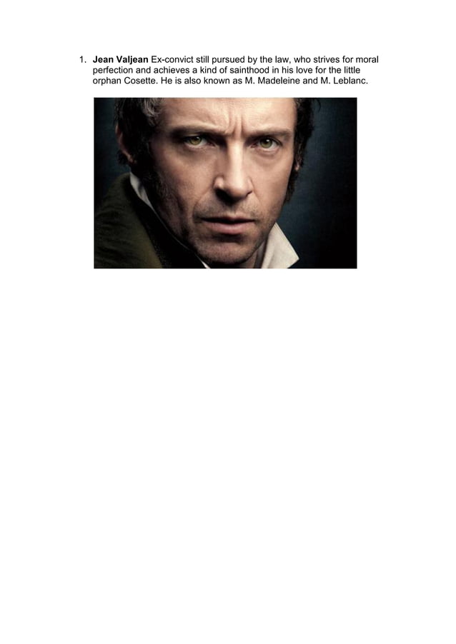 Characters les miserables | PDF