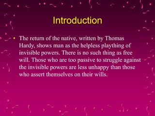 Characters of return of the native | PPT