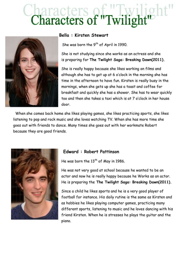 Characters of twilight | PDF