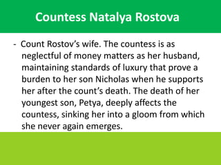 Characters of war and peace | PPTX