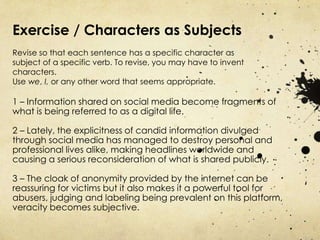 Characters presentation | PPTX