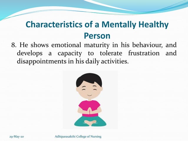 Characterstic of mentally healthy person | PPTX | Mental Health ...