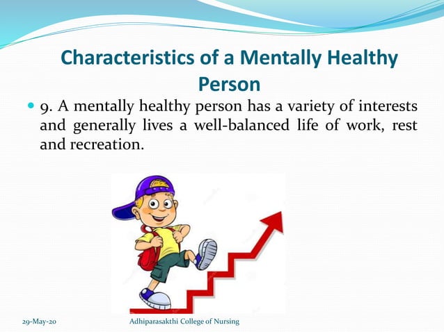 Characterstic of mentally healthy person | PPTX | Mental Health ...