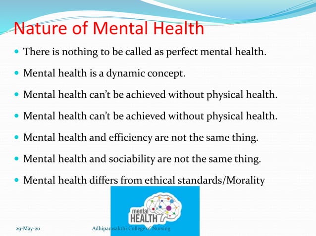 Characterstic of mentally healthy person | PPTX | Mental Health ...