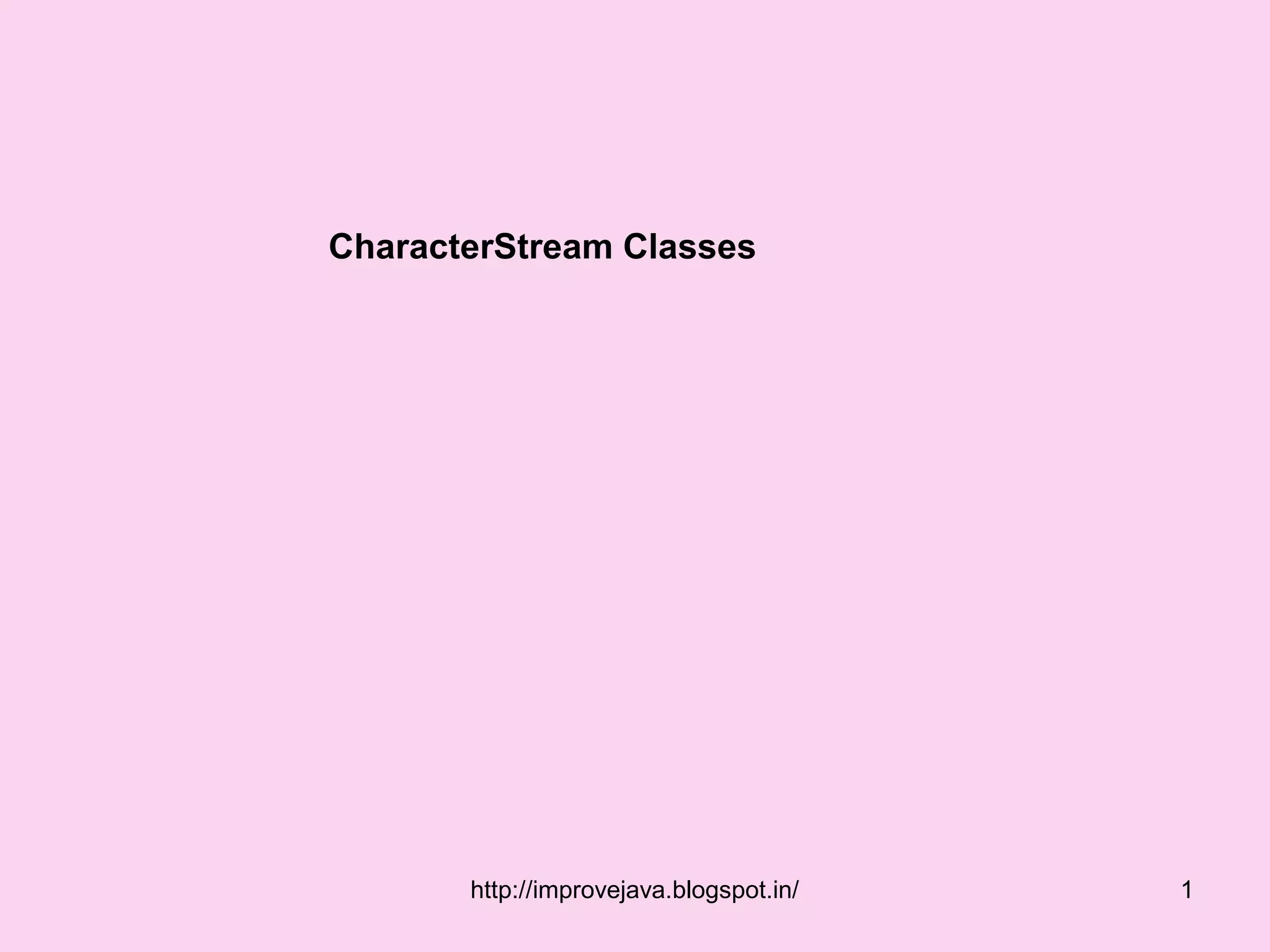 Character stream classes .52
