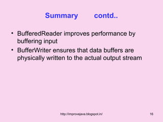 Character stream classes .52 | Programming Languages | Computing
