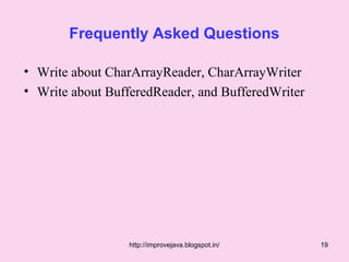 Character stream classes .52 | Programming Languages | Computing