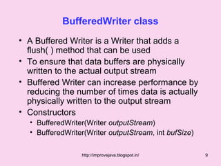 Character stream classes .52