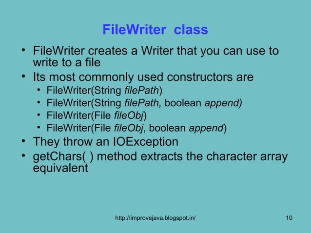 Character stream classes introd .51