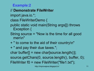 Character stream classes introd .51