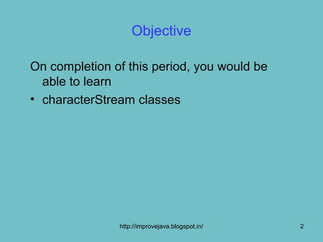 Character stream classes introd .51