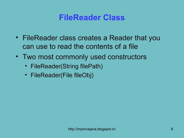 Character stream classes introd .51