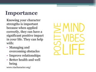 Character strengths 2 | PPTX