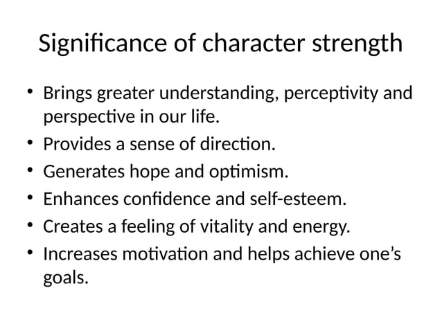 character strengths and its classification in positive psychology ...