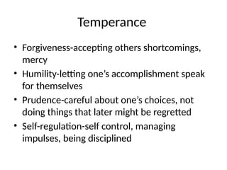 character strengths in positive psychology | PPTX