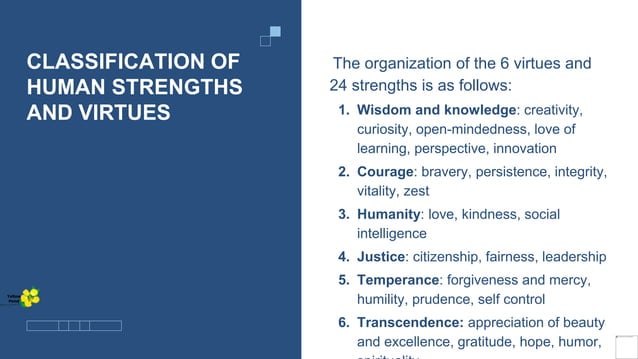 Character strengths and virtues | PPTX | Hobbies & Interests