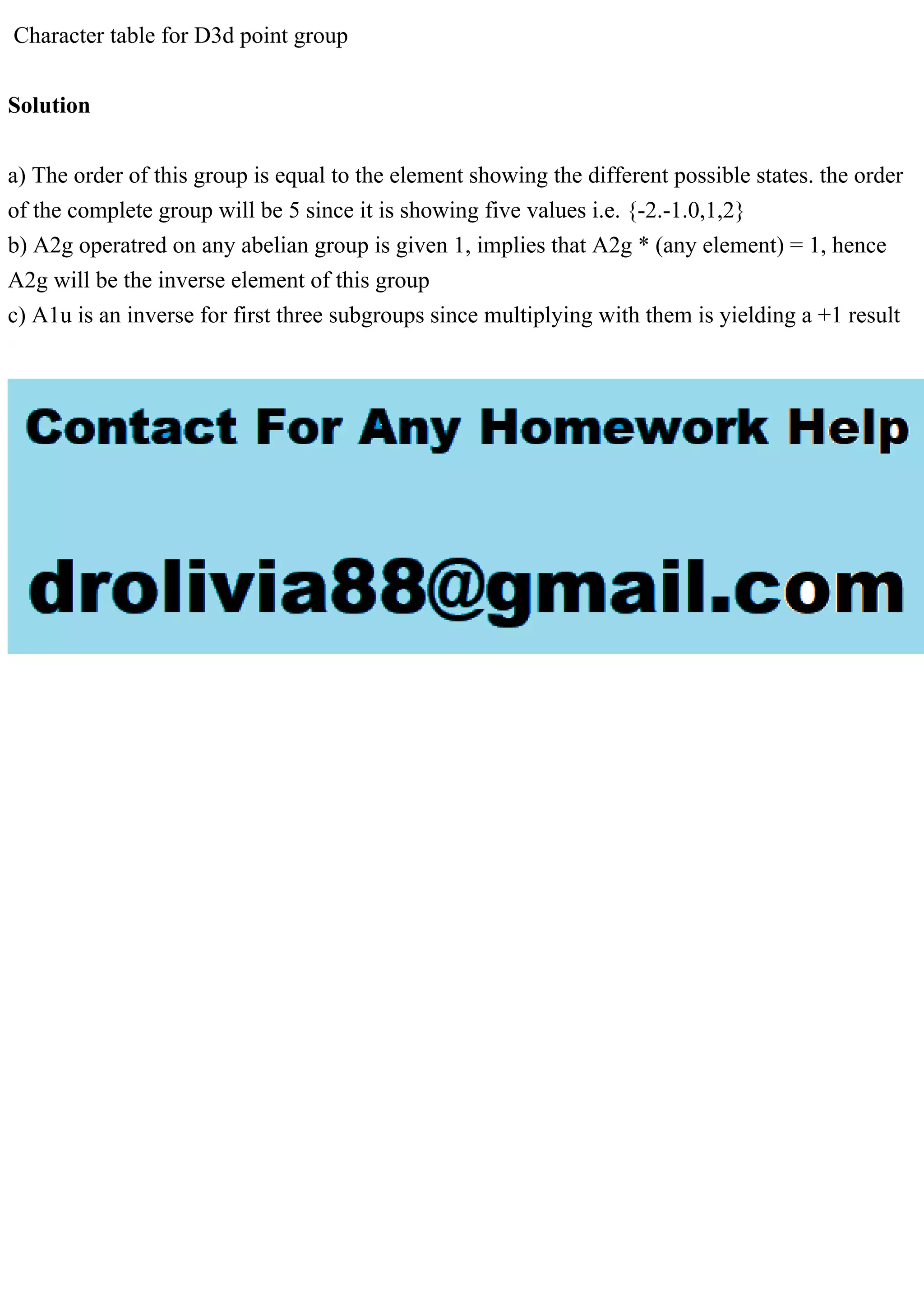 Character table for D3d point group Solutiona) The order of thi.pdf
