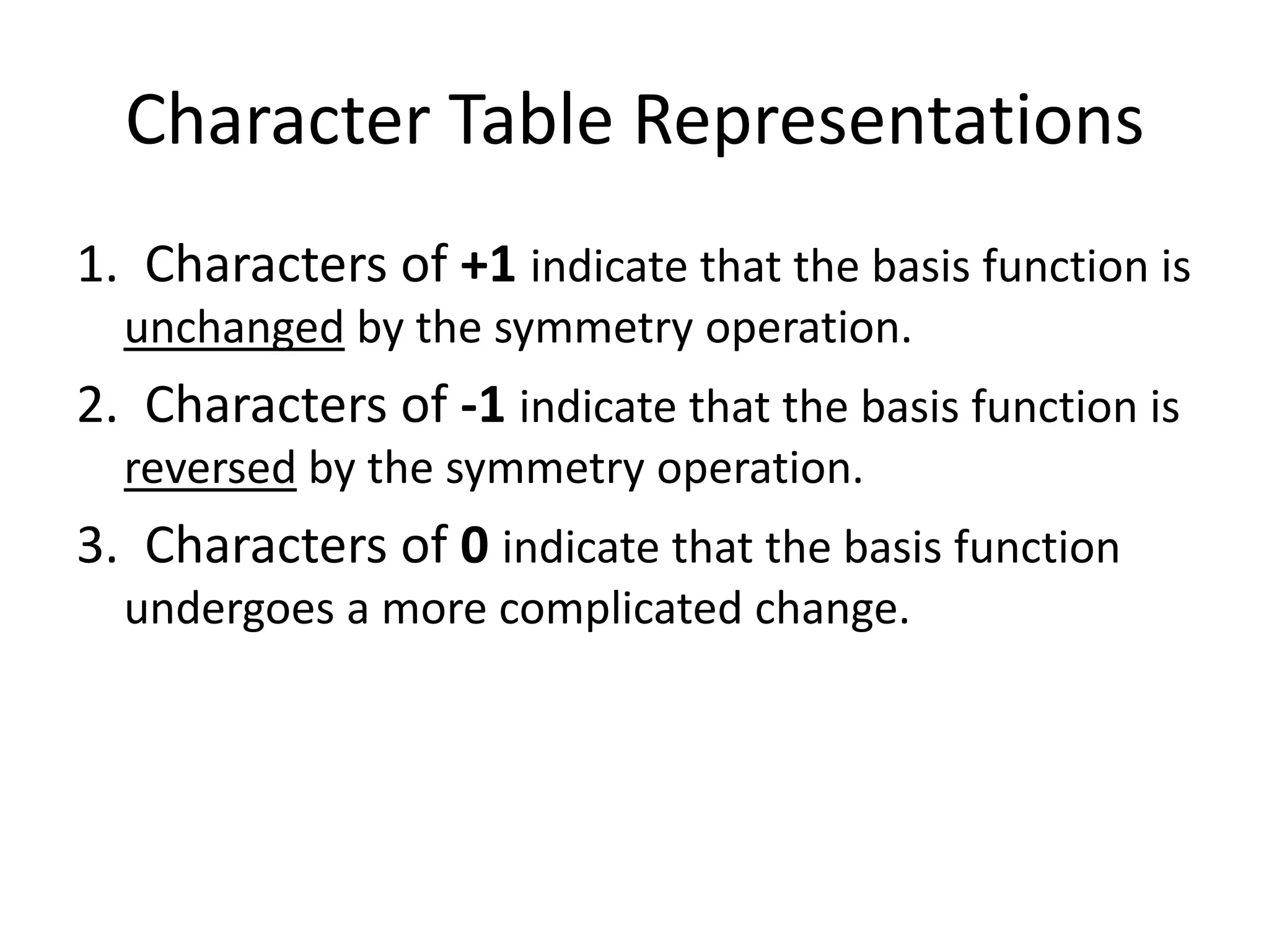 Character tables | PDF