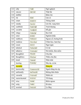 Character traints | PDF