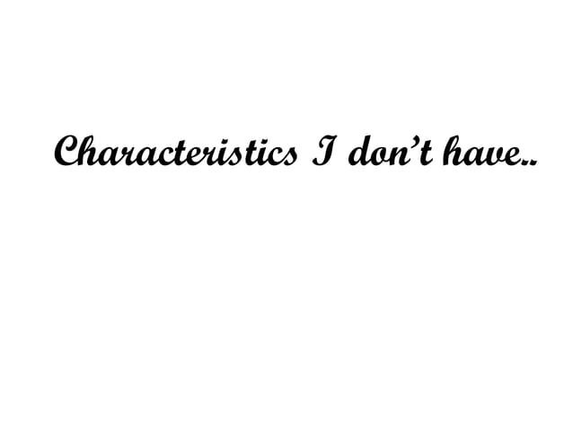 Character Traits | PPT