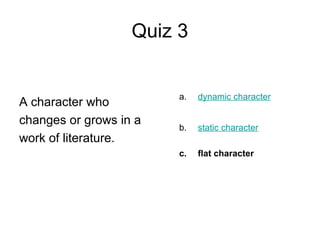 Types of Character traits in literature. | PPT