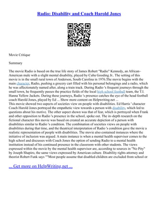 Radio Movie Coach Jones