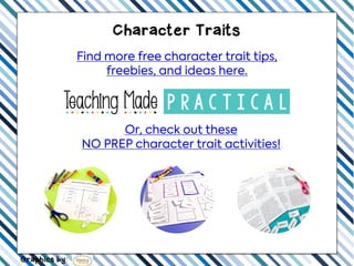 Teaching Character Traits Slideshow | PDF