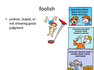 Character traits vocabulary | PPTX