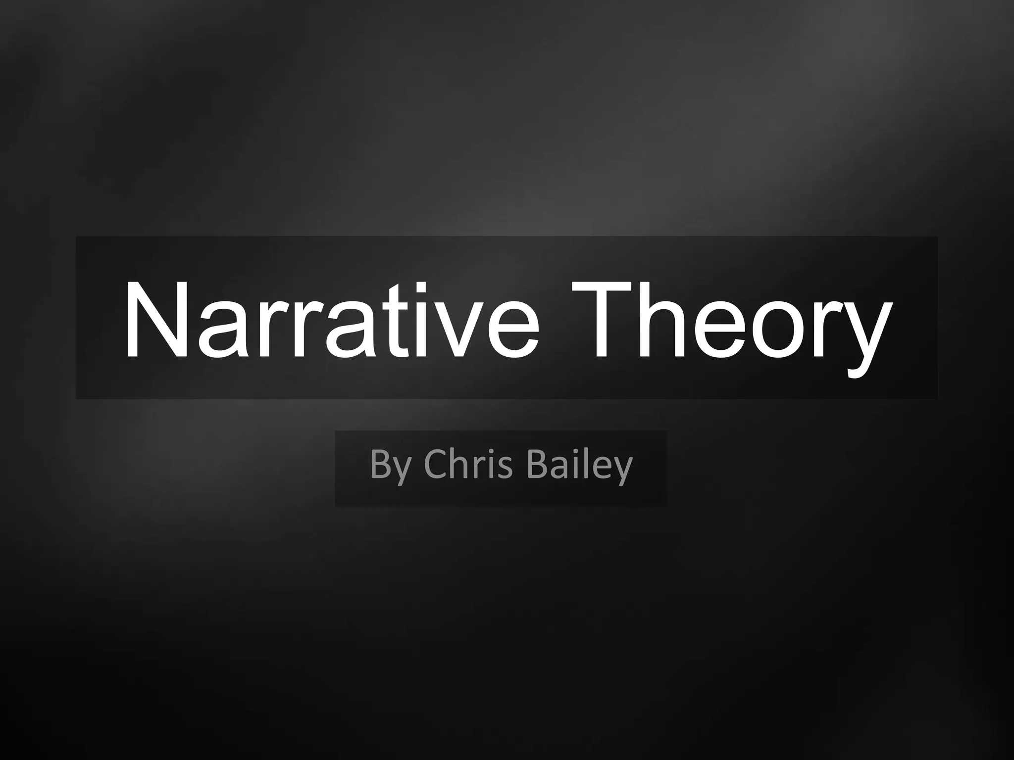 Narrative Theory | PPTX