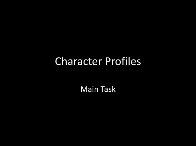 Character profiles | PPTX