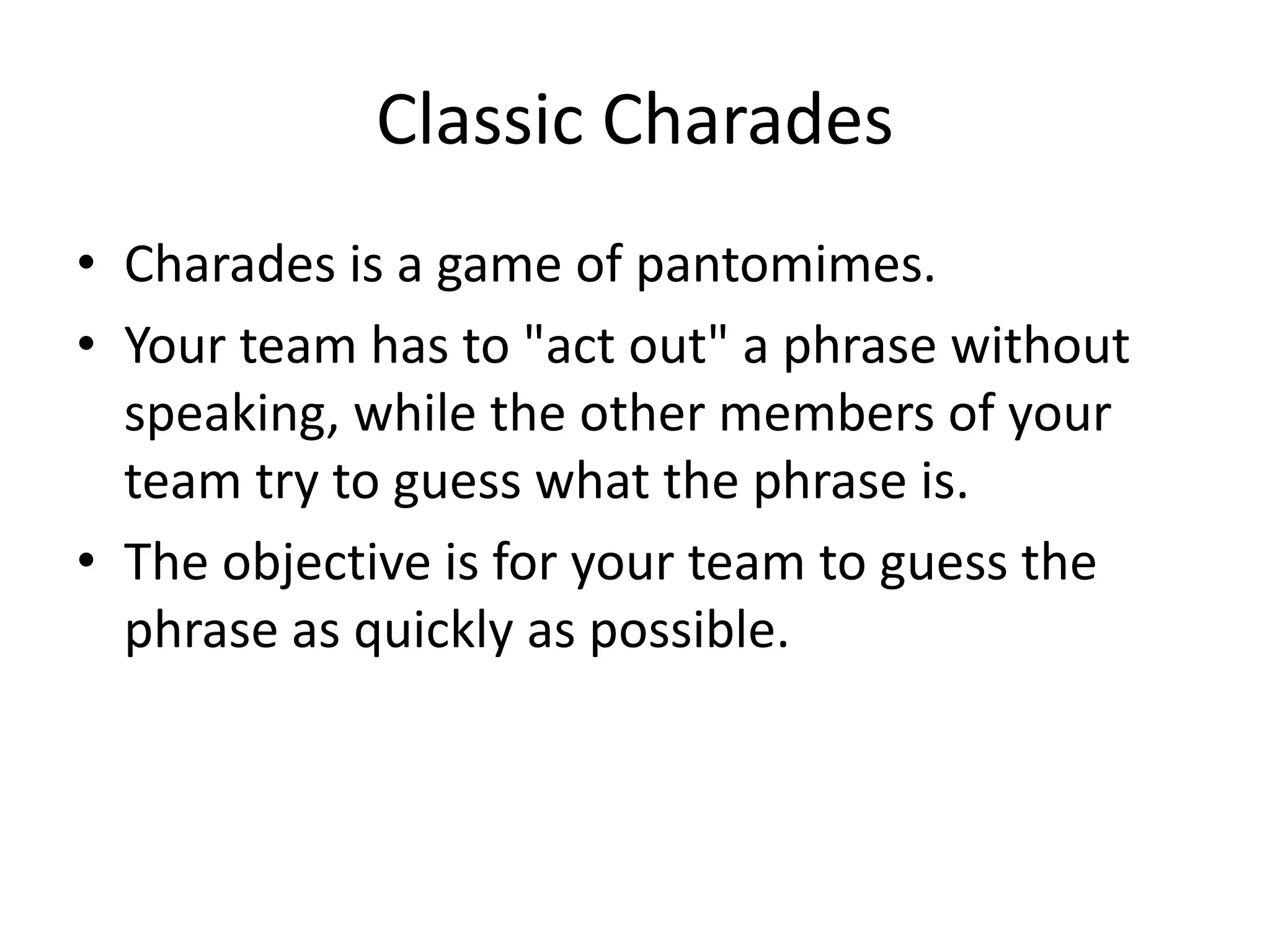 Charades | PPTX