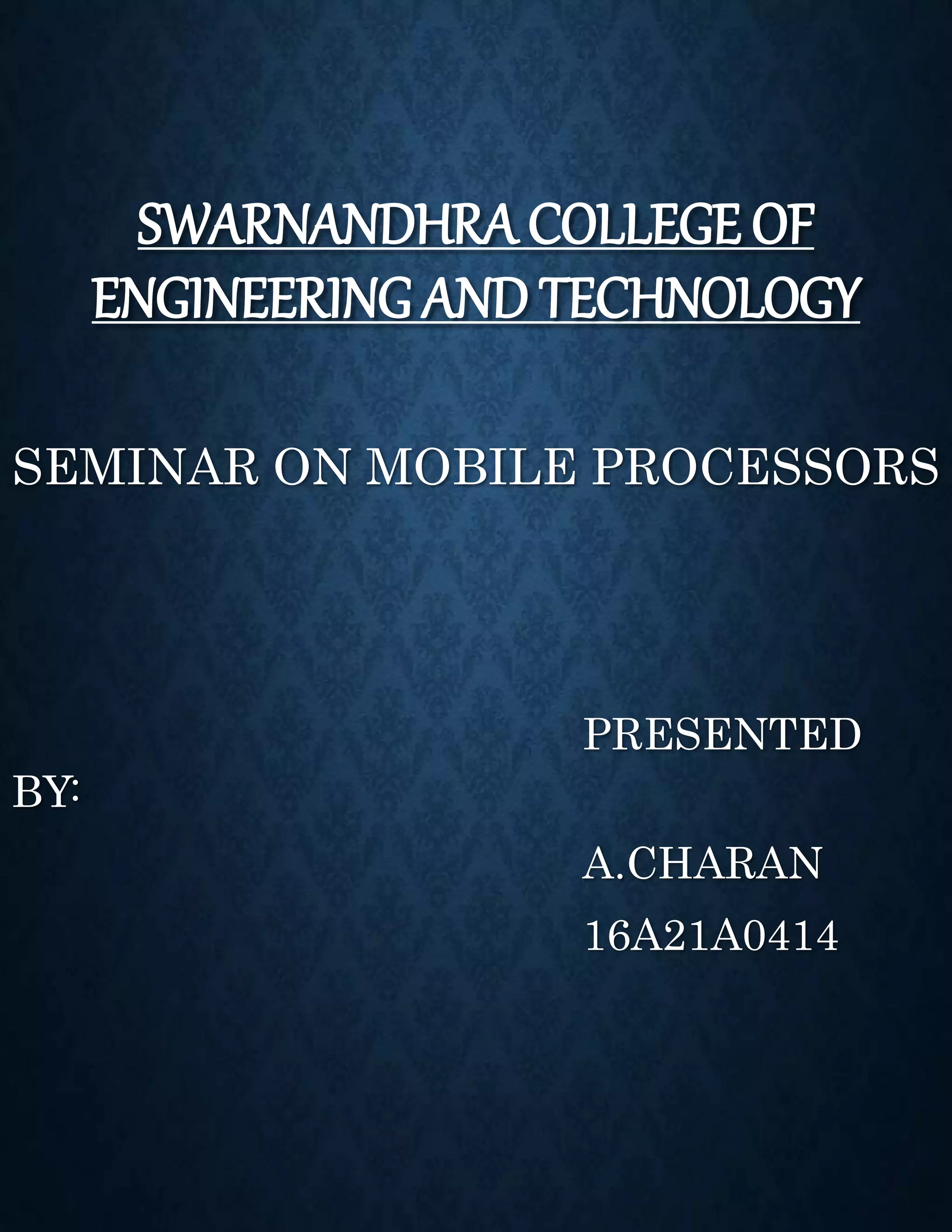 mobile processors | PPTX