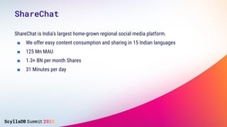 Aggregations at Scale for ShareChat —Using Kafka Streams and ScyllaDB | PDF | Social Networking ...